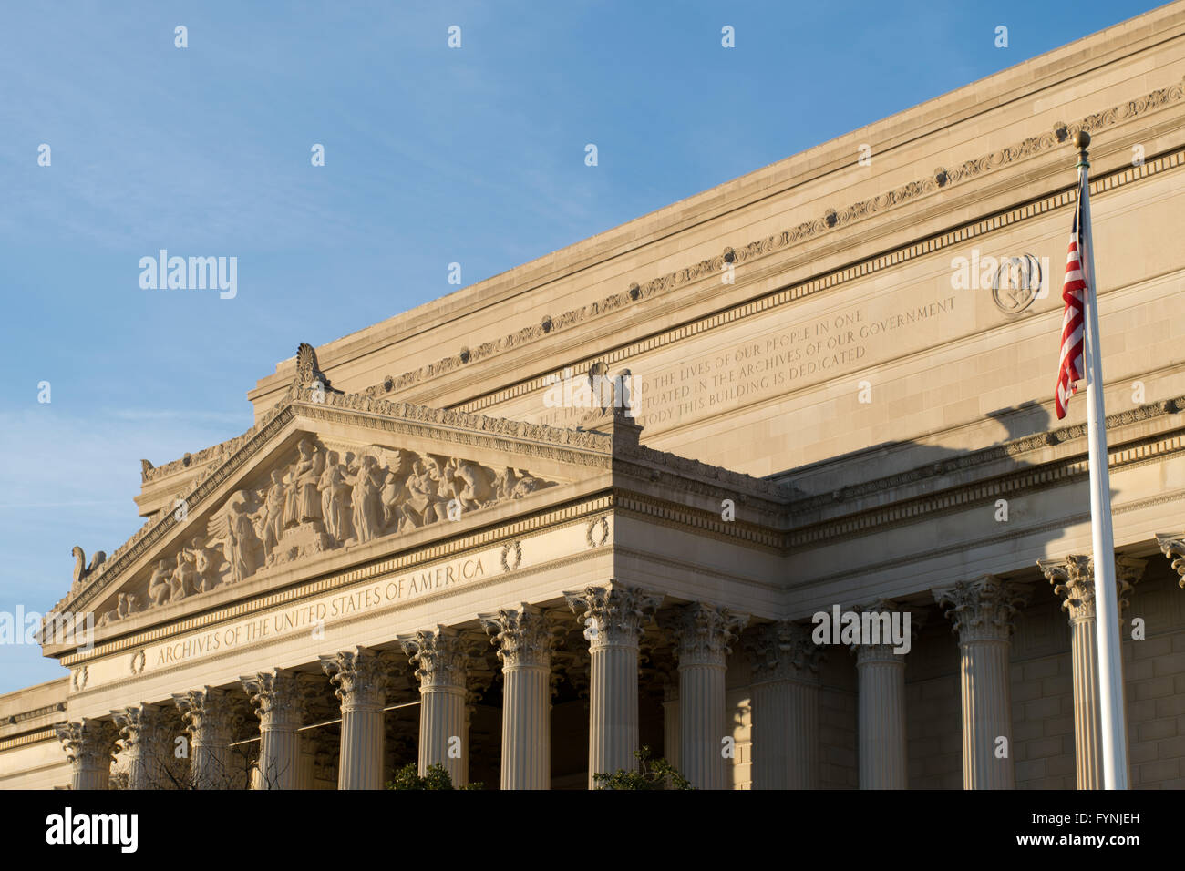 National Archives Building Façade Washington DC // WASHINGTON DC — The ...