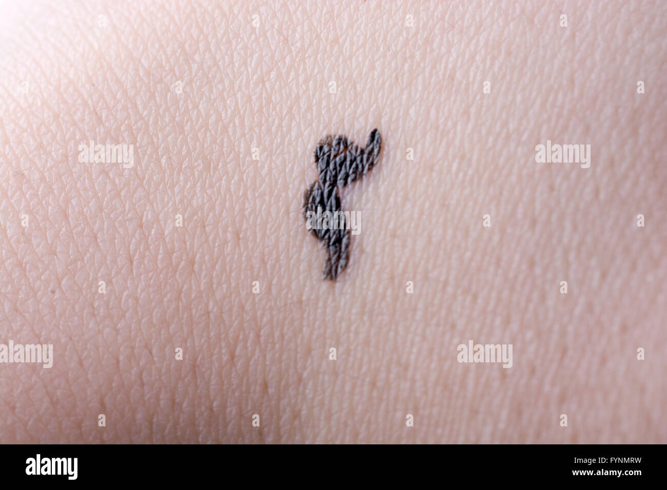 moustache design on a hand in a white background Stock Photo - Alamy