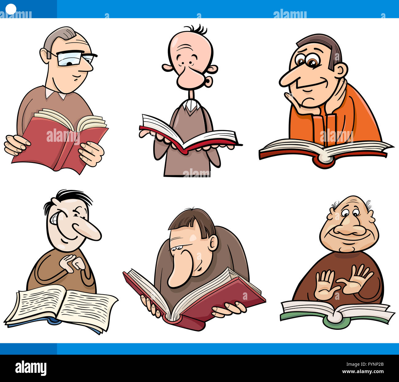 readers characters set cartoon Stock Photo - Alamy