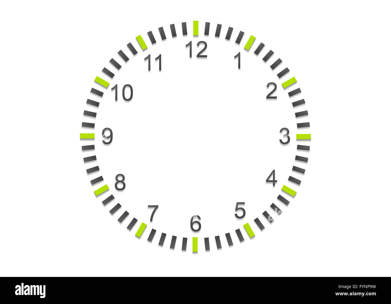 Realistic clock modern white Cut Out Stock Images & Pictures - Alamy