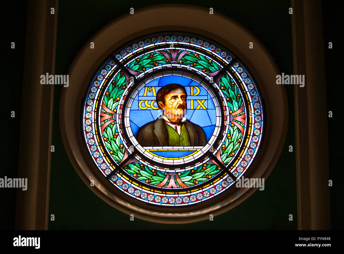 Portrait of the Earl Cesare Mattei inside the Rocchetta Mattei castle ...