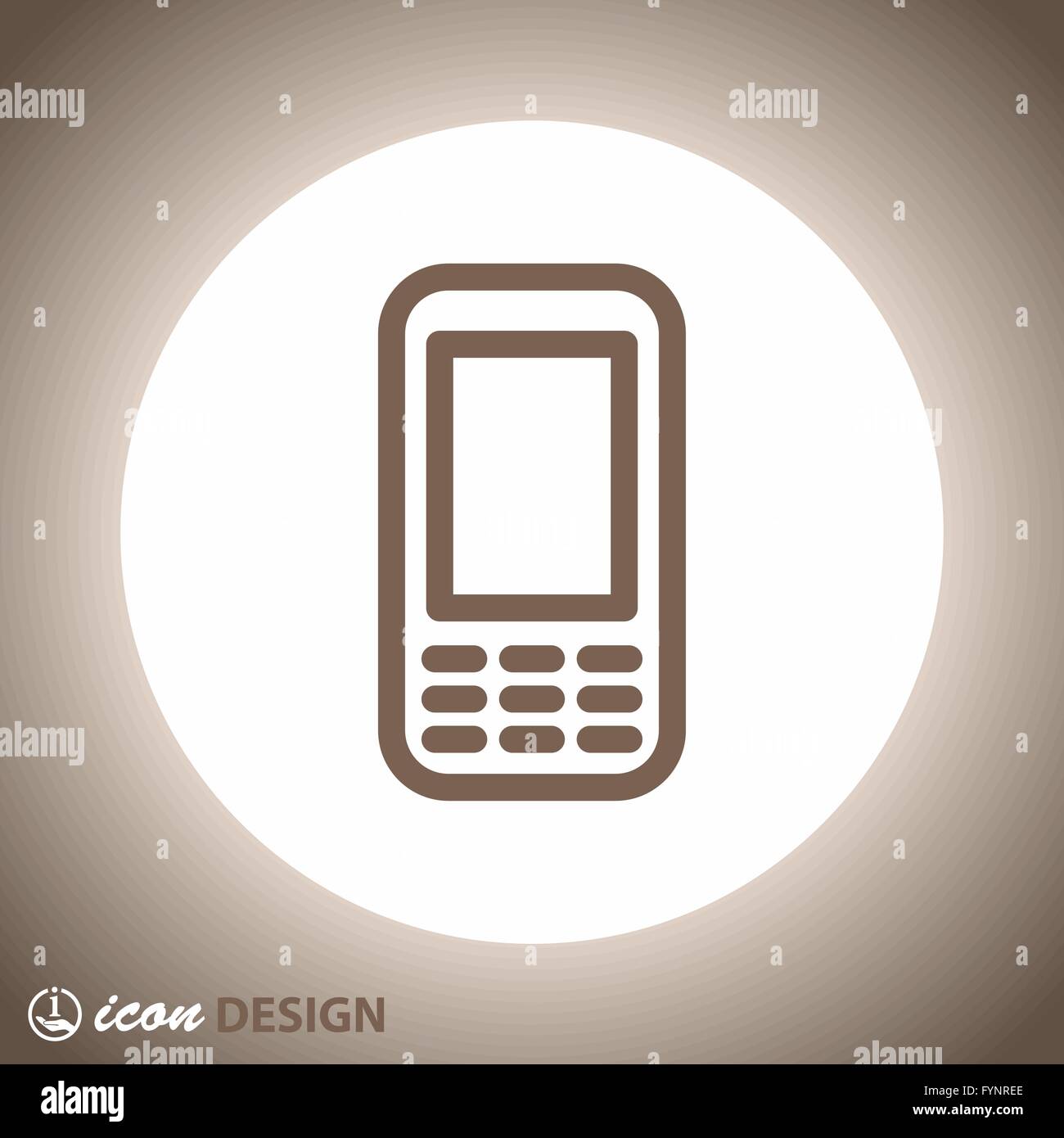 Pictograph of mobile. Vector concept illustration for design. Eps 10 ...