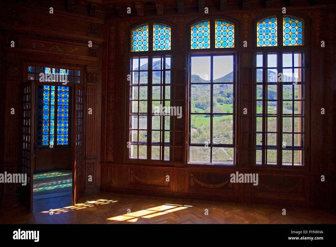 Interior of the Rocchetta Mattei castle fortress, Grizzana Morandi ...