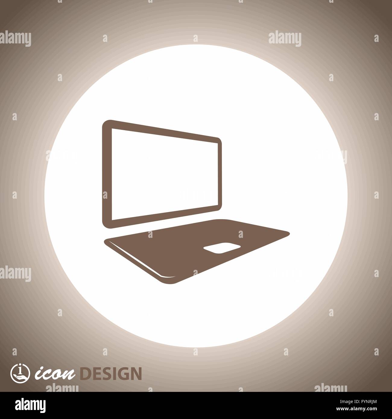 Pictograph of computer. Vector concept illustration for design. Eps 10 ...