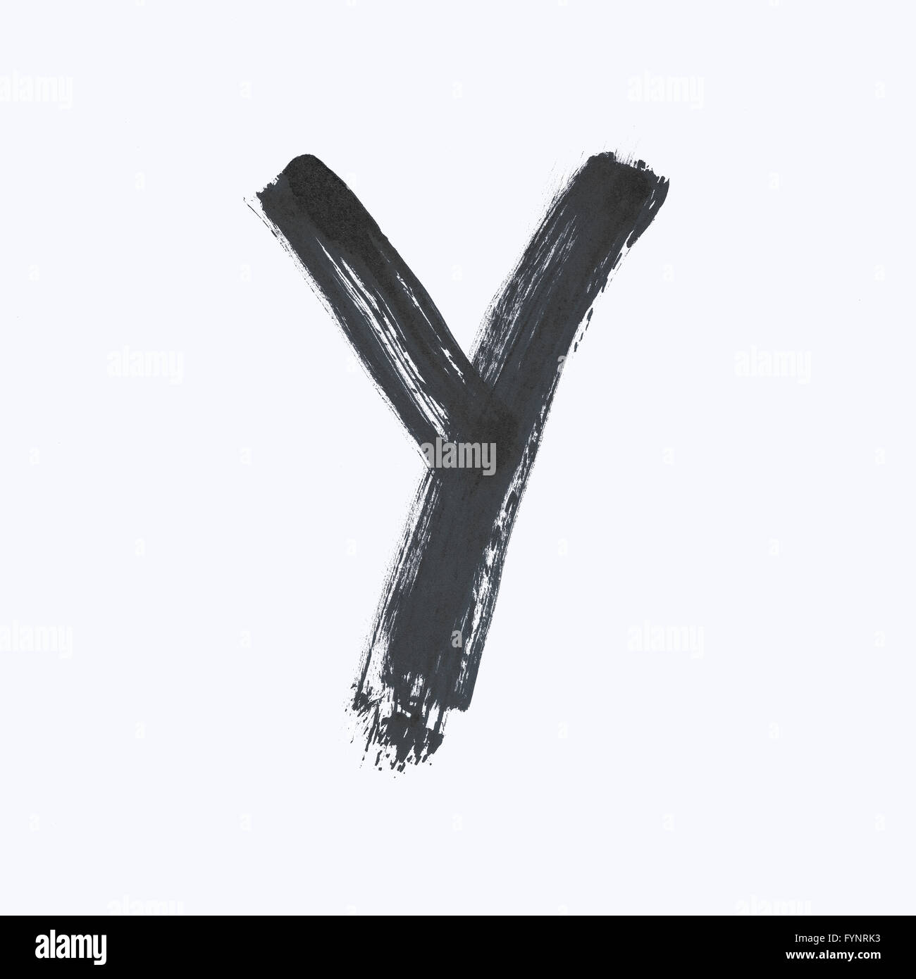 Capital letter Y on a white background Stock Photo - Alamy