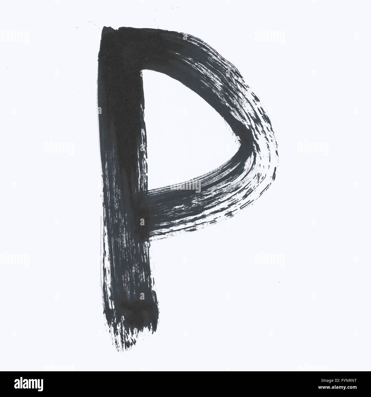 Capital letter P on a white background Stock Photo - Alamy