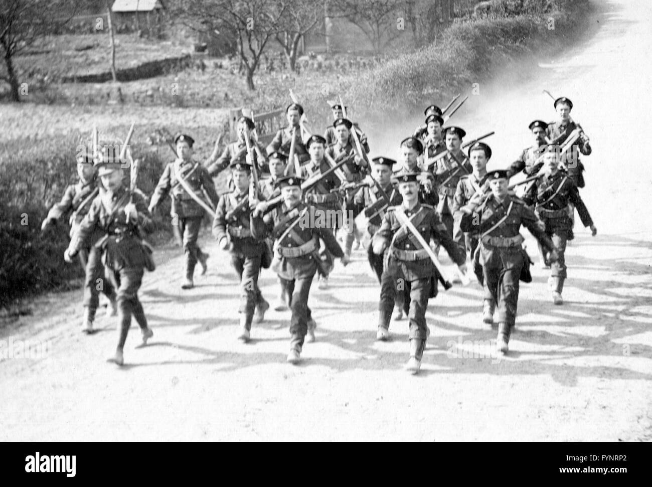 Guardsmen on a route march Stock Photo - Alamy