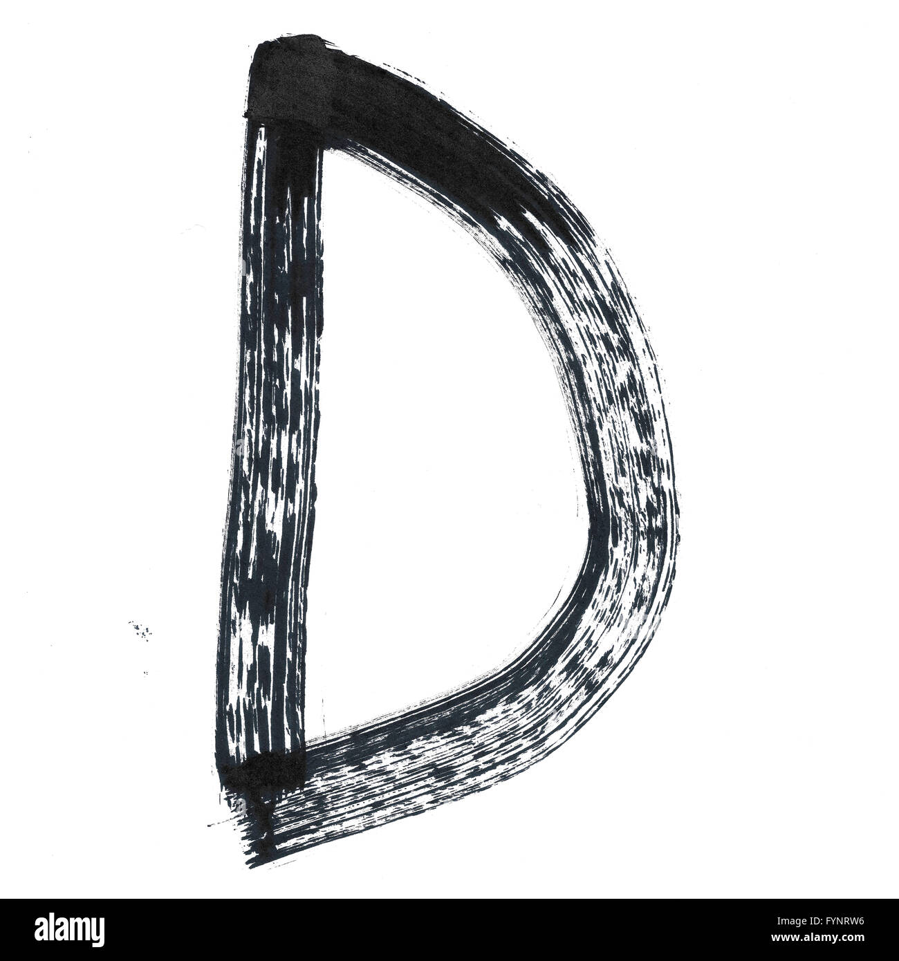 Capital letter D on a white background Stock Photo - Alamy