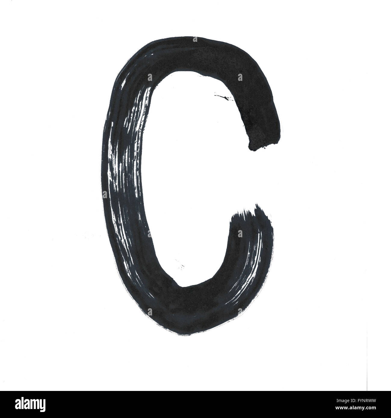 Capital letter C on a white background Stock Photo - Alamy