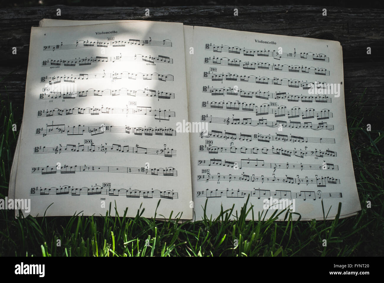Music notes old book hi-res stock photography and images - Alamy