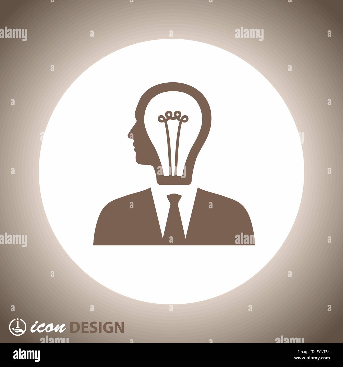 Pictograph of bulb concept. Vector concept illustration for design. Eps ...