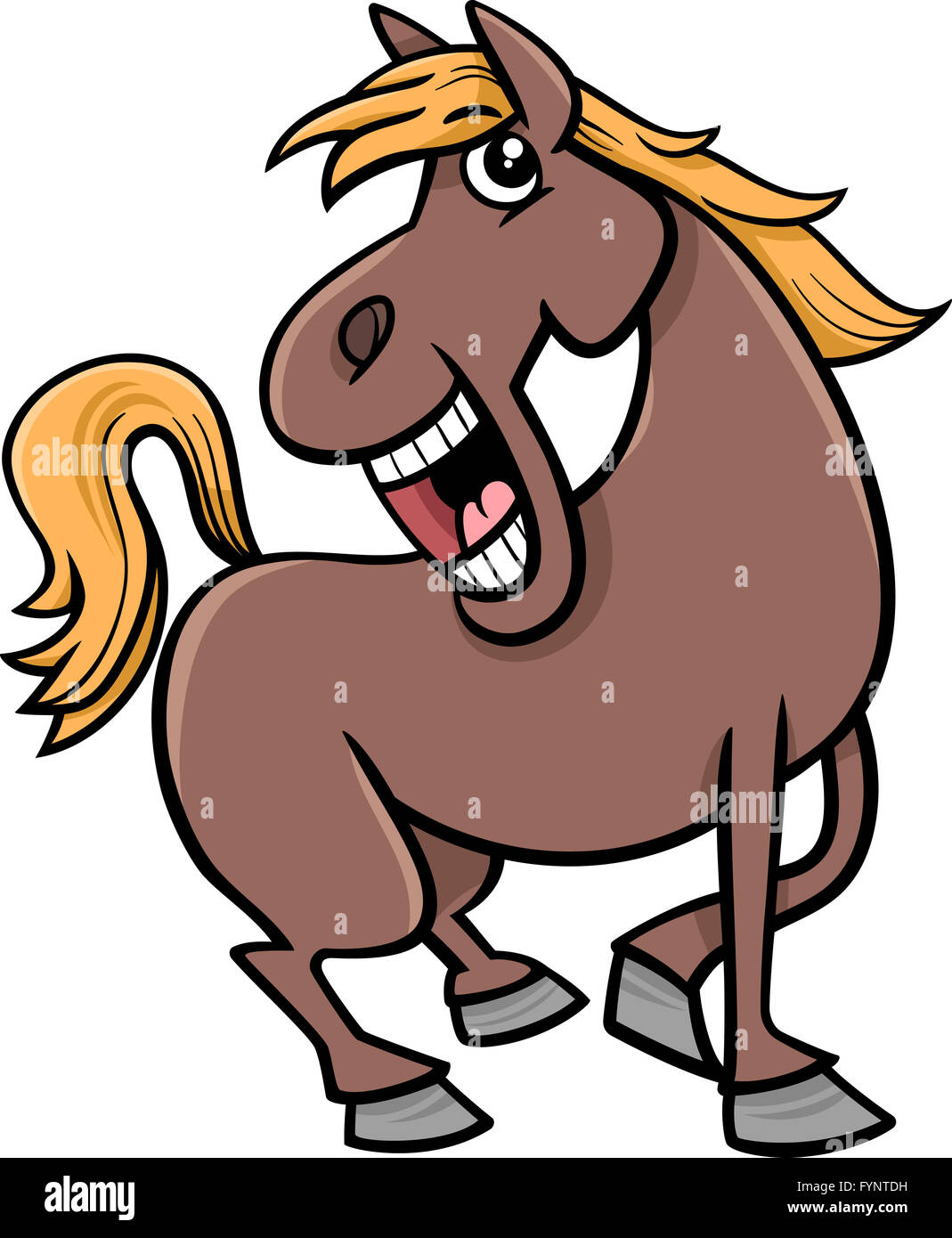 horse animal cartoon Stock Photo - Alamy