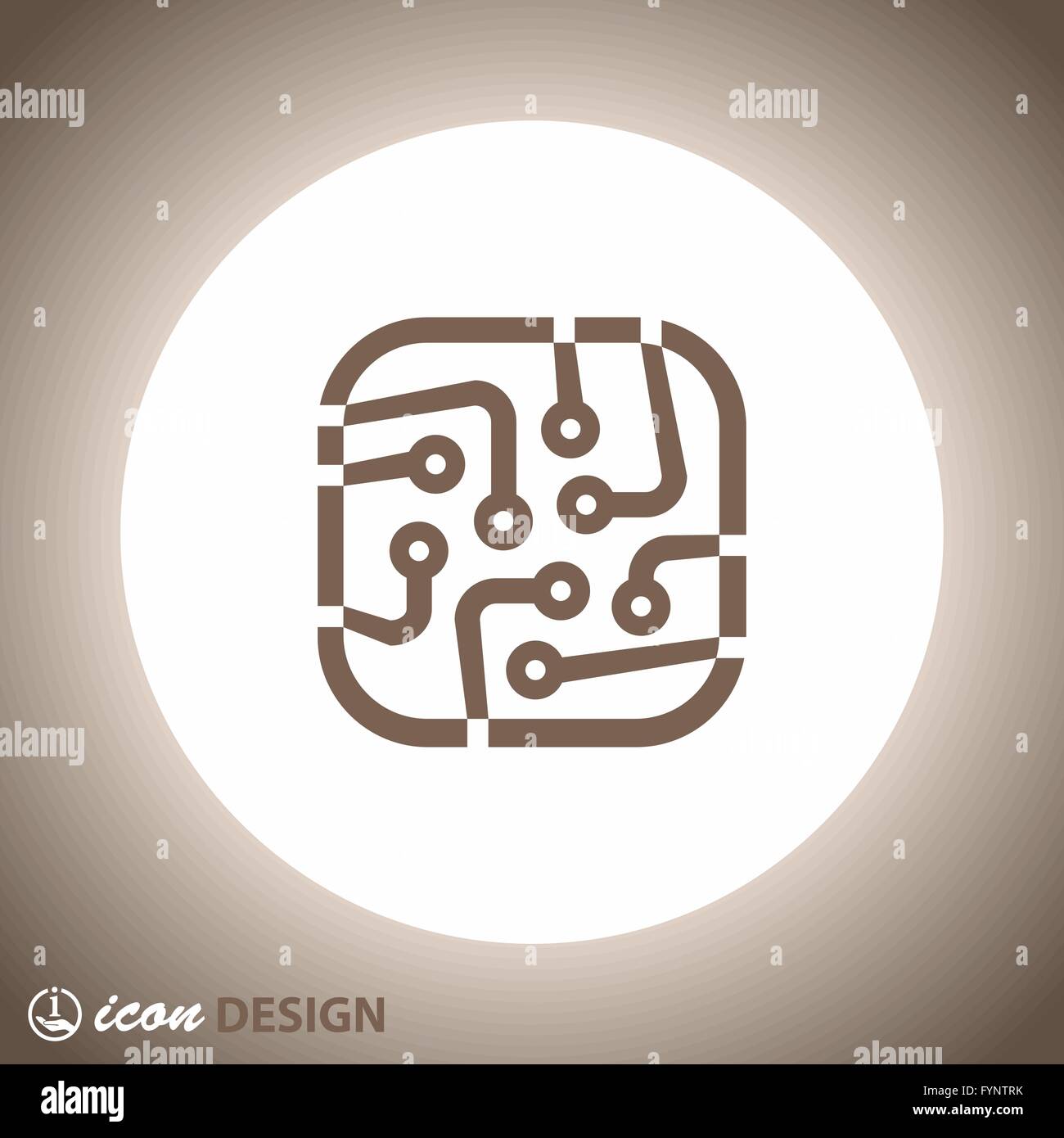 Pictograph of circuit board. Vector concept illustration for design ...