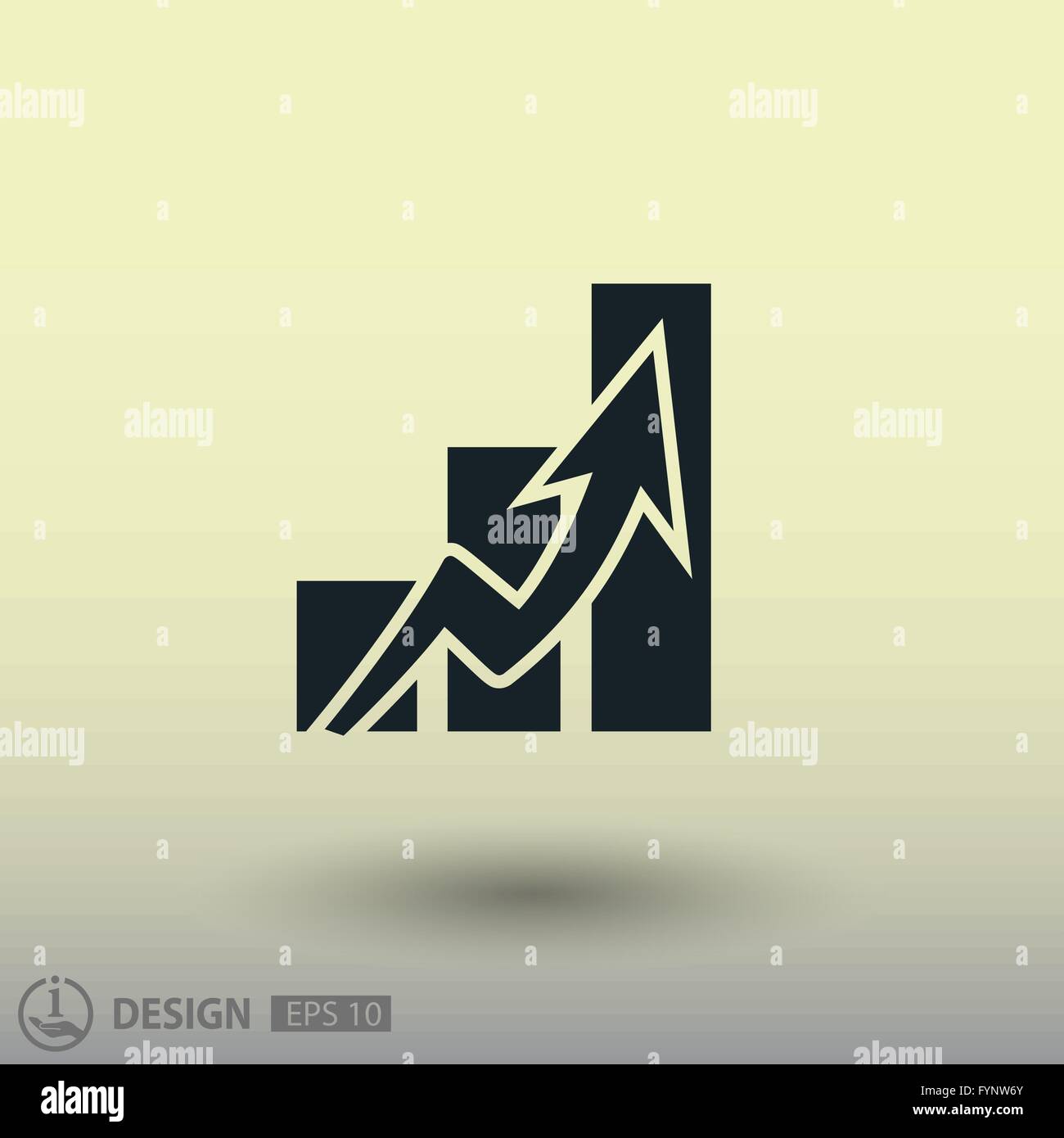 Pictograph of graph. Vector concept illustration for design. Eps 10 ...