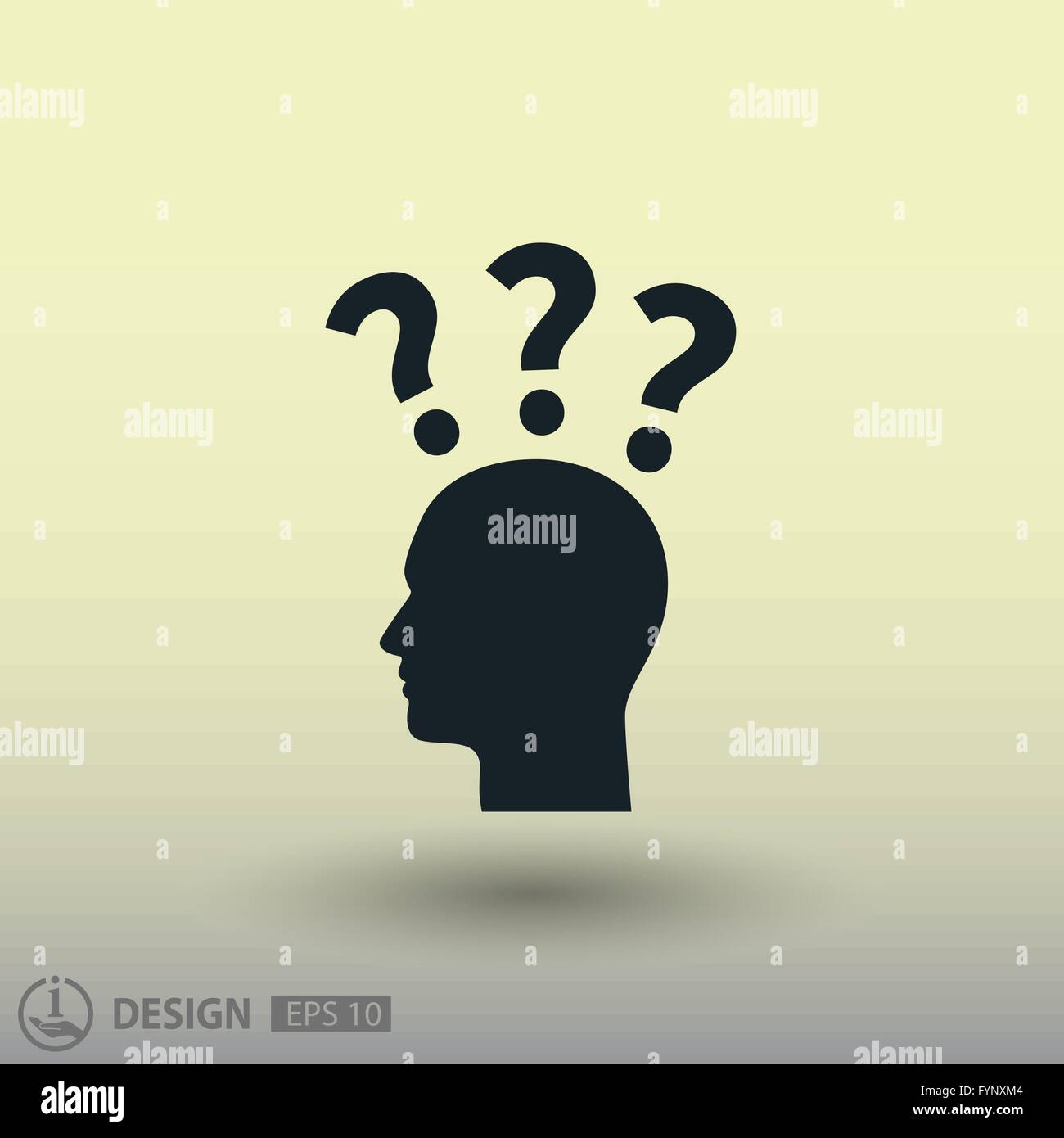 Pictograph of question mark and man. Vector concept illustration for ...