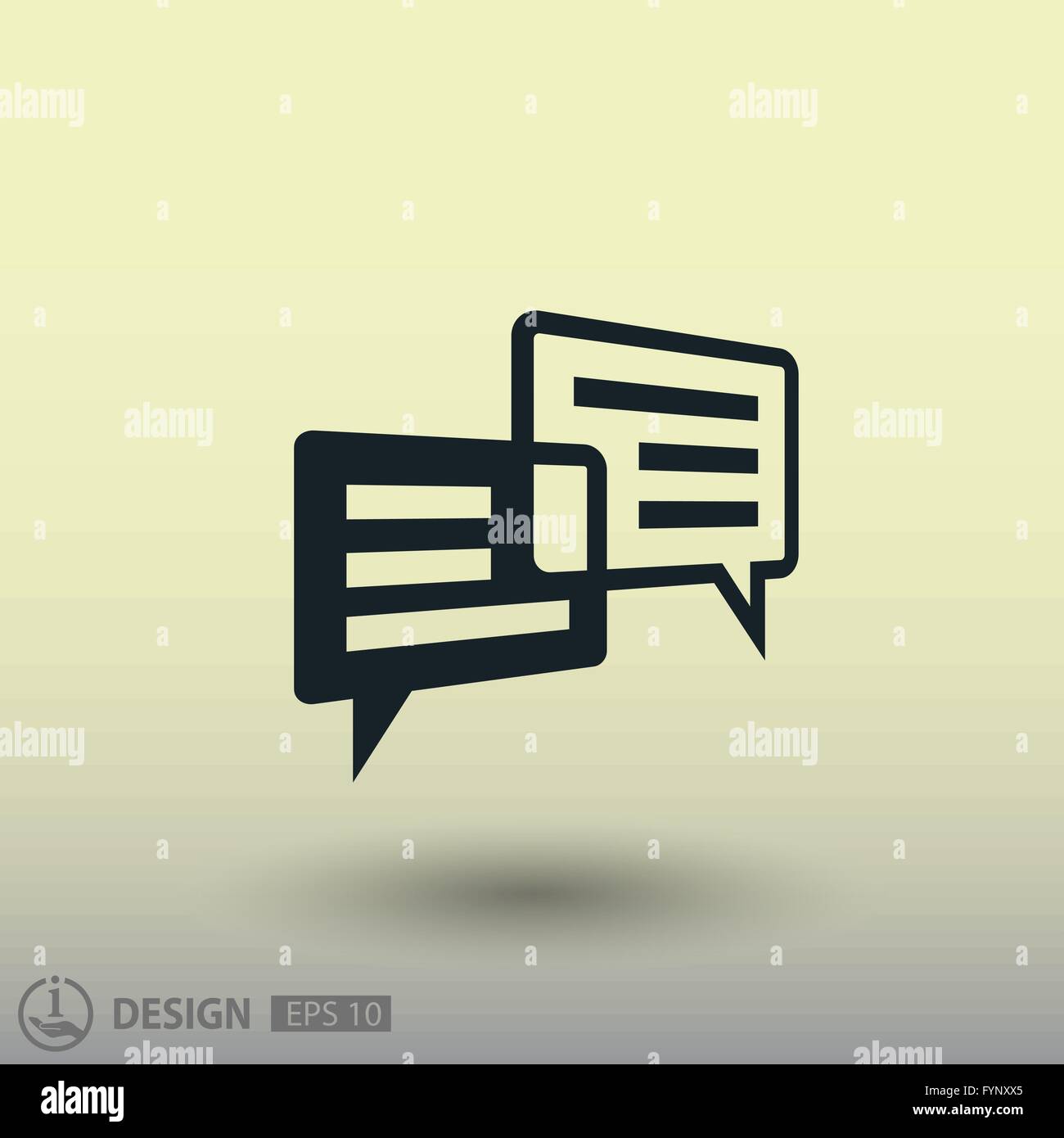Pictograph of message or chat. Vector concept illustration for design ...