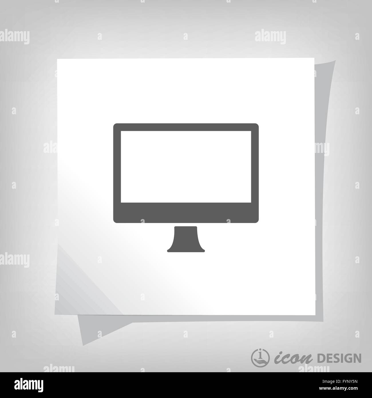 Pictograph of computer. Vector concept illustration for design. Eps 10 ...