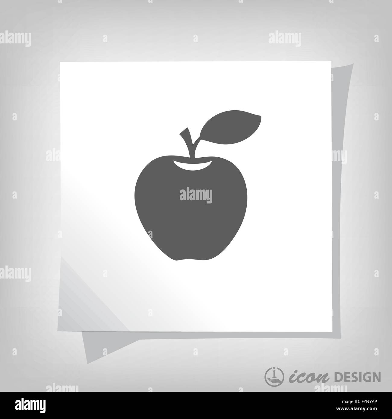 Pictograph of apple. Vector concept illustration for design. Eps 10 ...