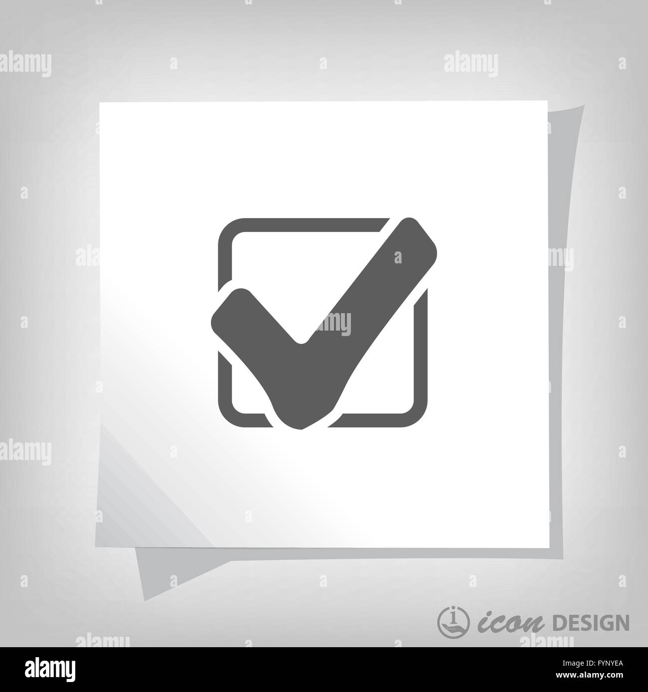 Pictograph of check mark. Vector concept illustration for design. Eps ...