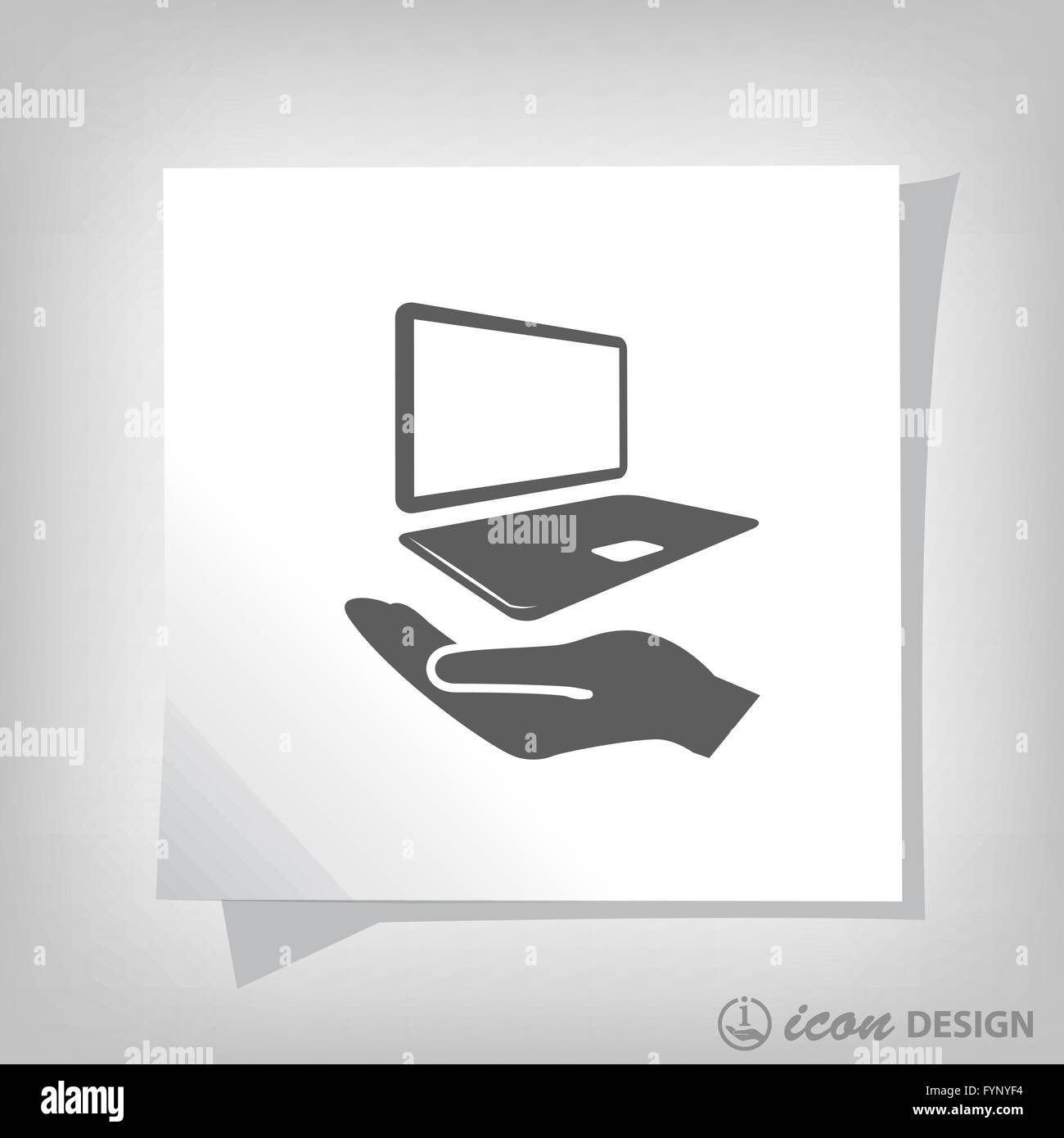 Pictograph of computer. Vector concept illustration for design. Eps 10 ...