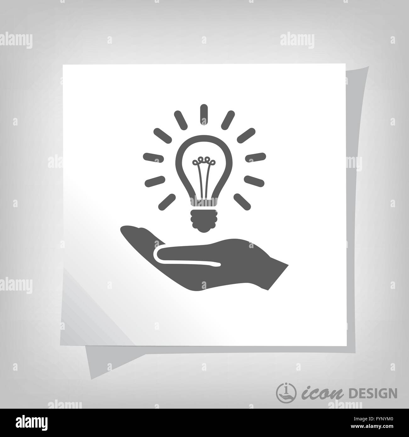 Pictograph of light bulb. Vector concept illustration for design. Eps ...