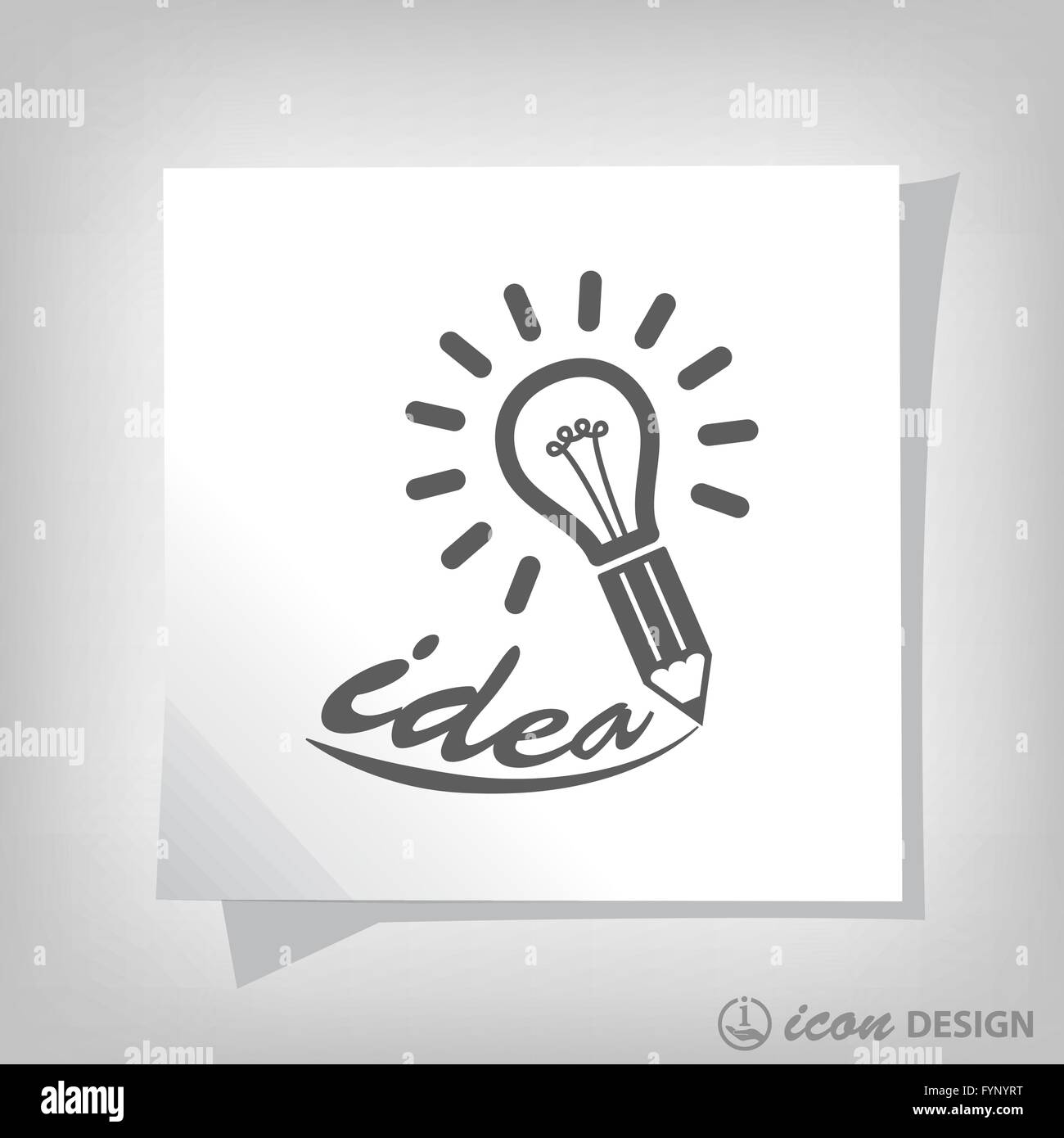 Pictograph of light bulb. Vector concept illustration for design. Eps ...