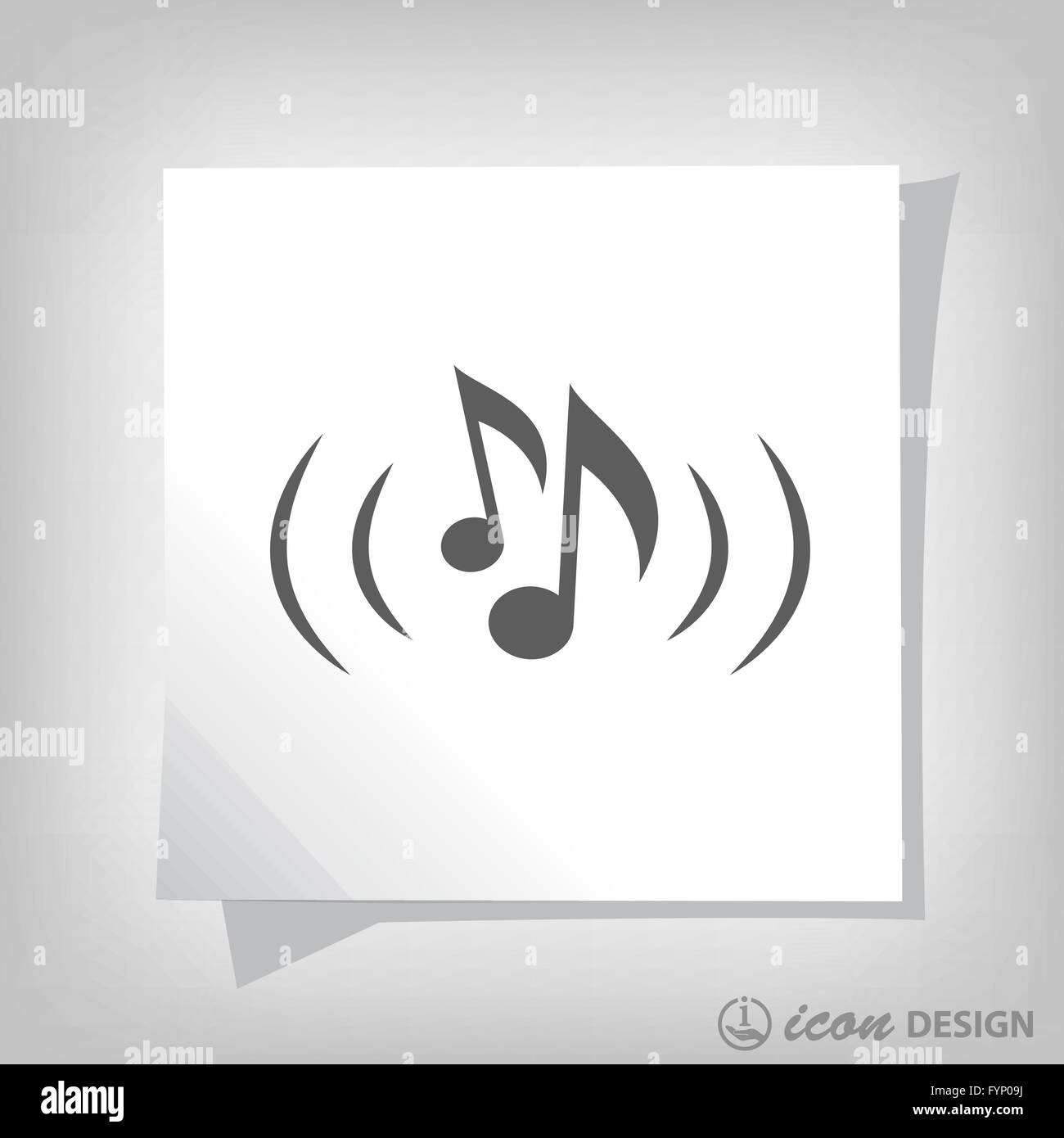 Pictograph of music note. Vector concept illustration for design. Eps ...