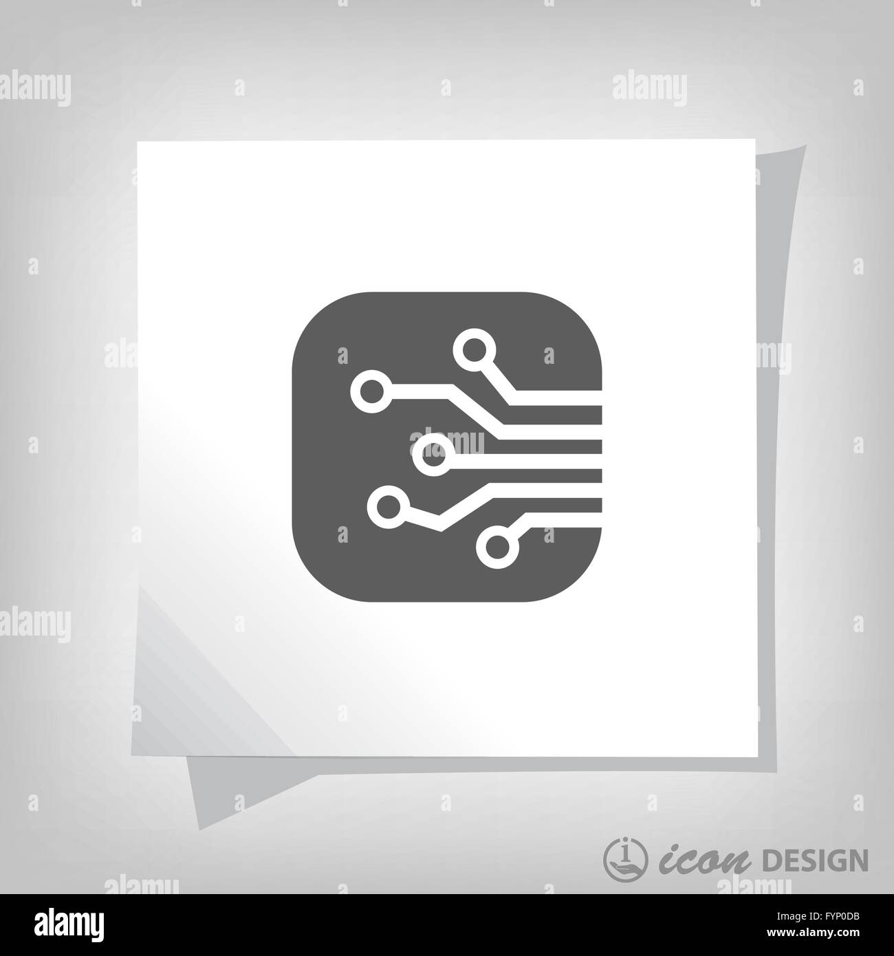 Pictograph of circuit board. Vector concept illustration for design ...
