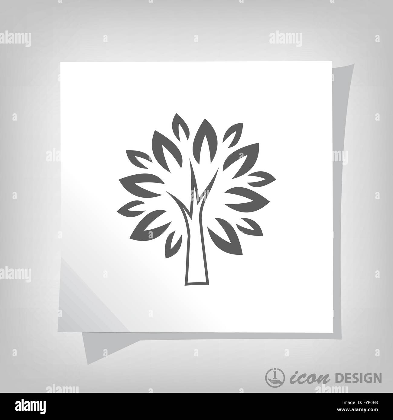 Pictograph of tree. Vector concept illustration for design. Eps 10 ...