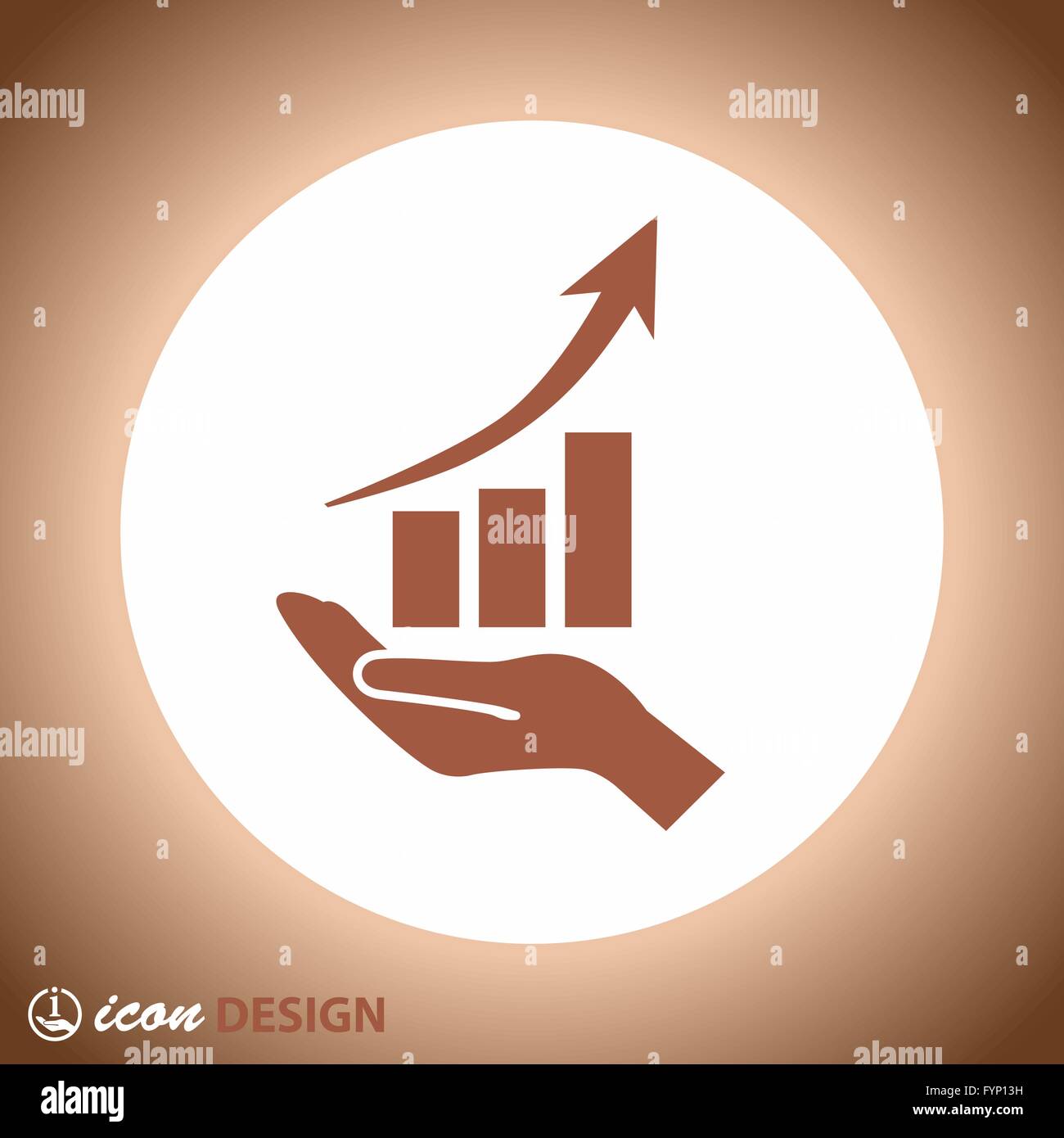 Pictograph of graph. Vector concept illustration for design. Eps 10 ...