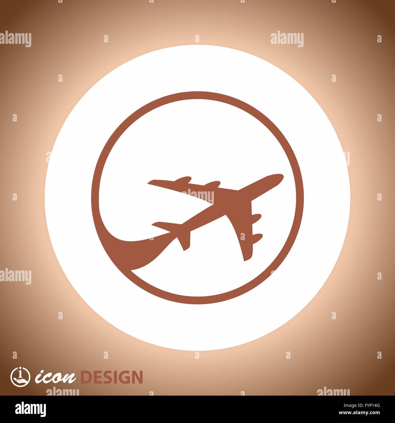 Pictograph of airplane. Vector concept illustration for design. Eps 10 ...