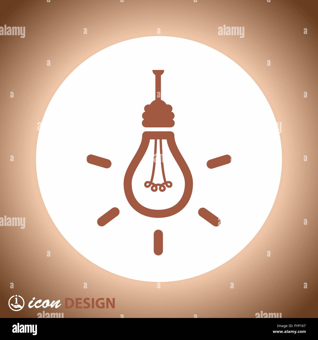Pictograph of light bulb. Vector concept illustration for design. Eps ...