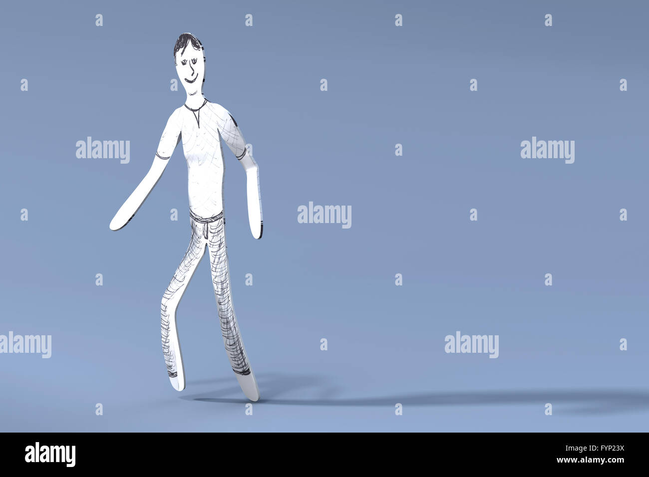 Stickman stick figure walking hi-res stock photography and images - Alamy