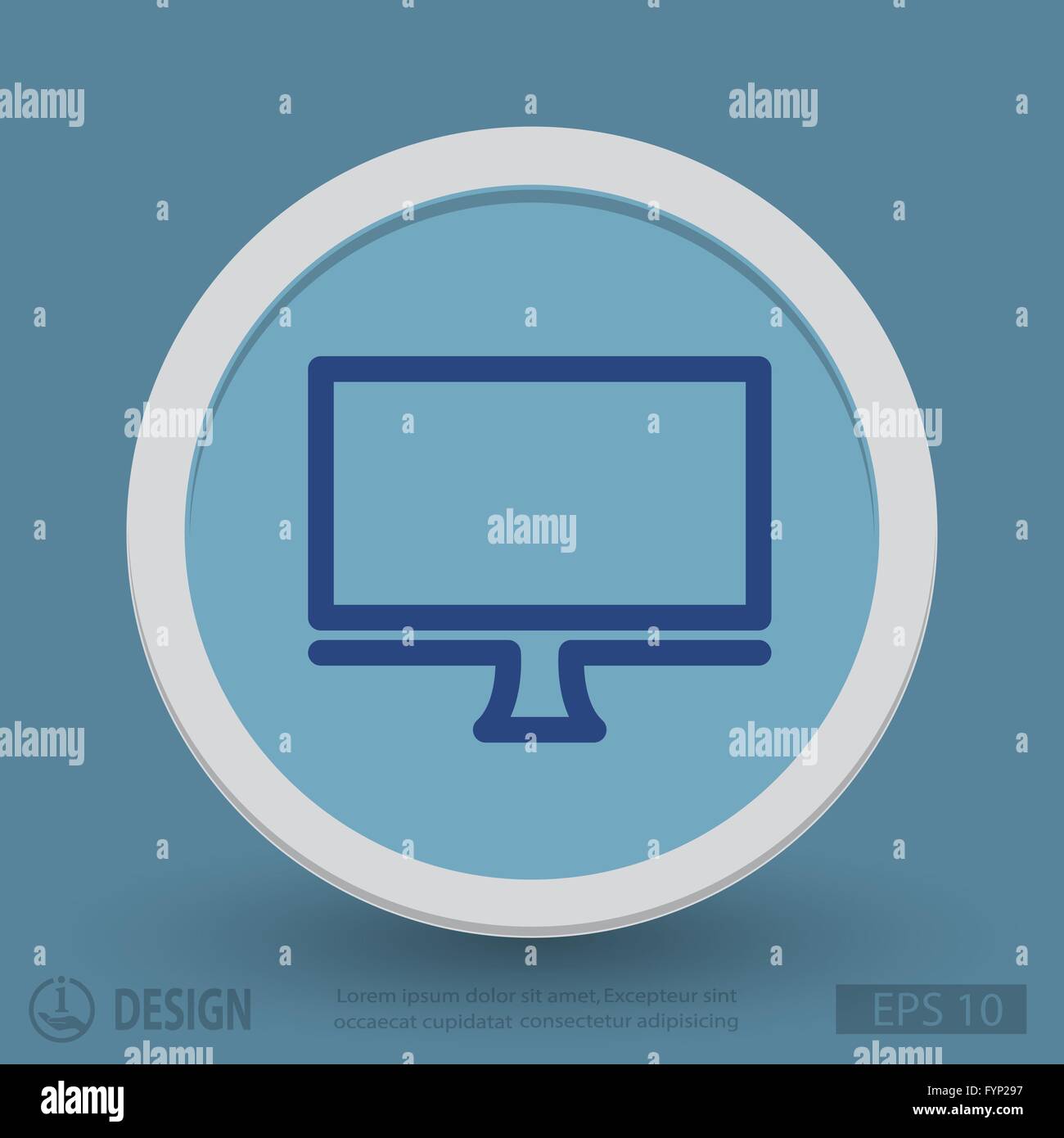 Pictograph of computer. Vector concept illustration for design. Eps 10 ...