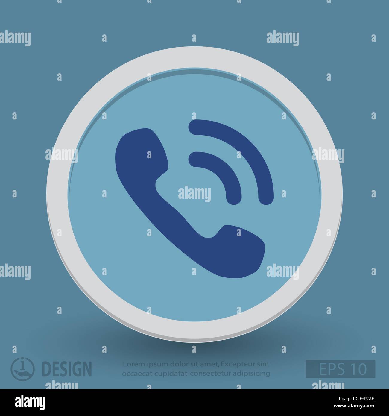 Pictograph of phone. Vector concept illustration for design. Eps 10 ...
