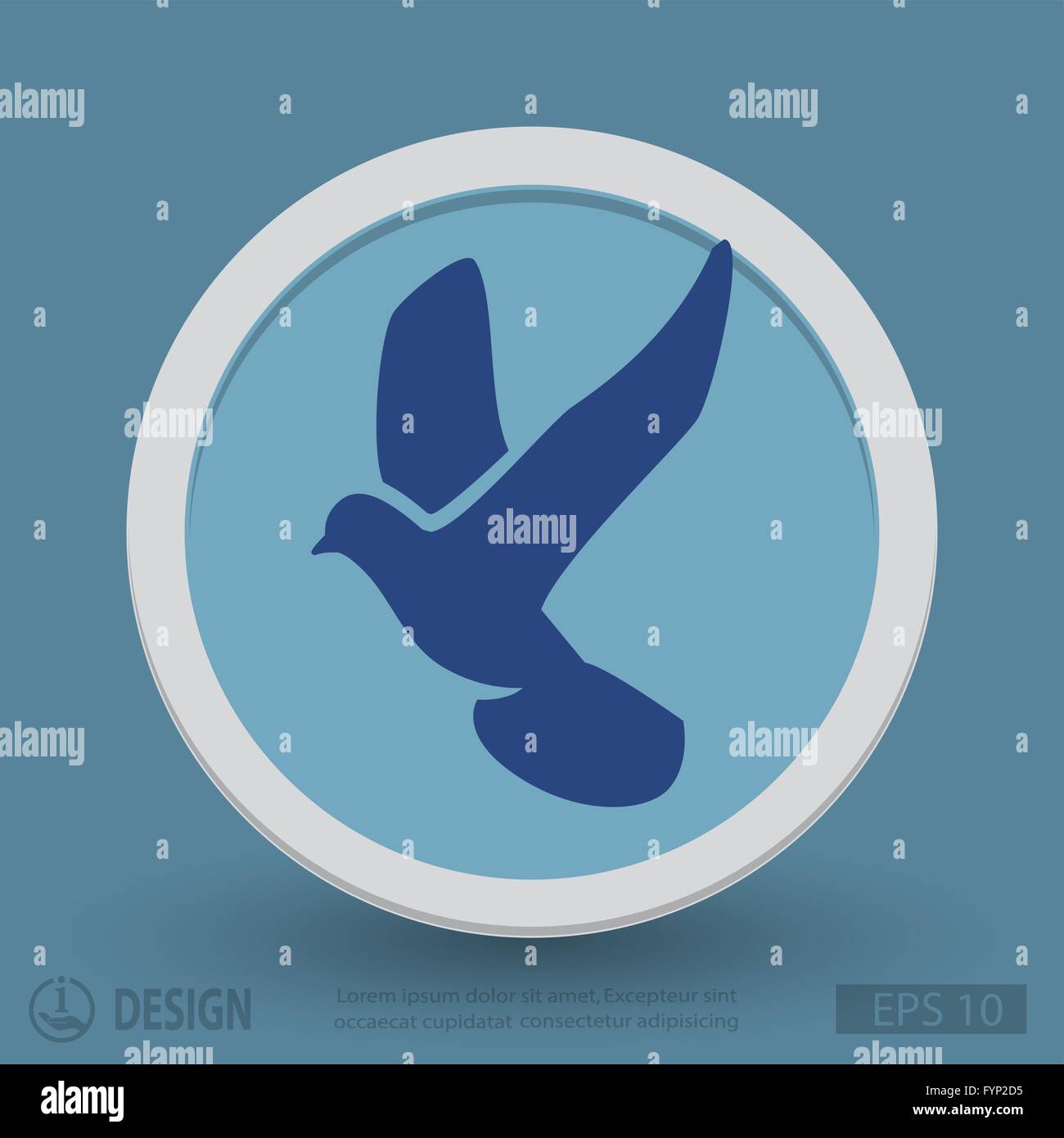 Pictograph of bird. Vector concept illustration for design. Eps 10 ...