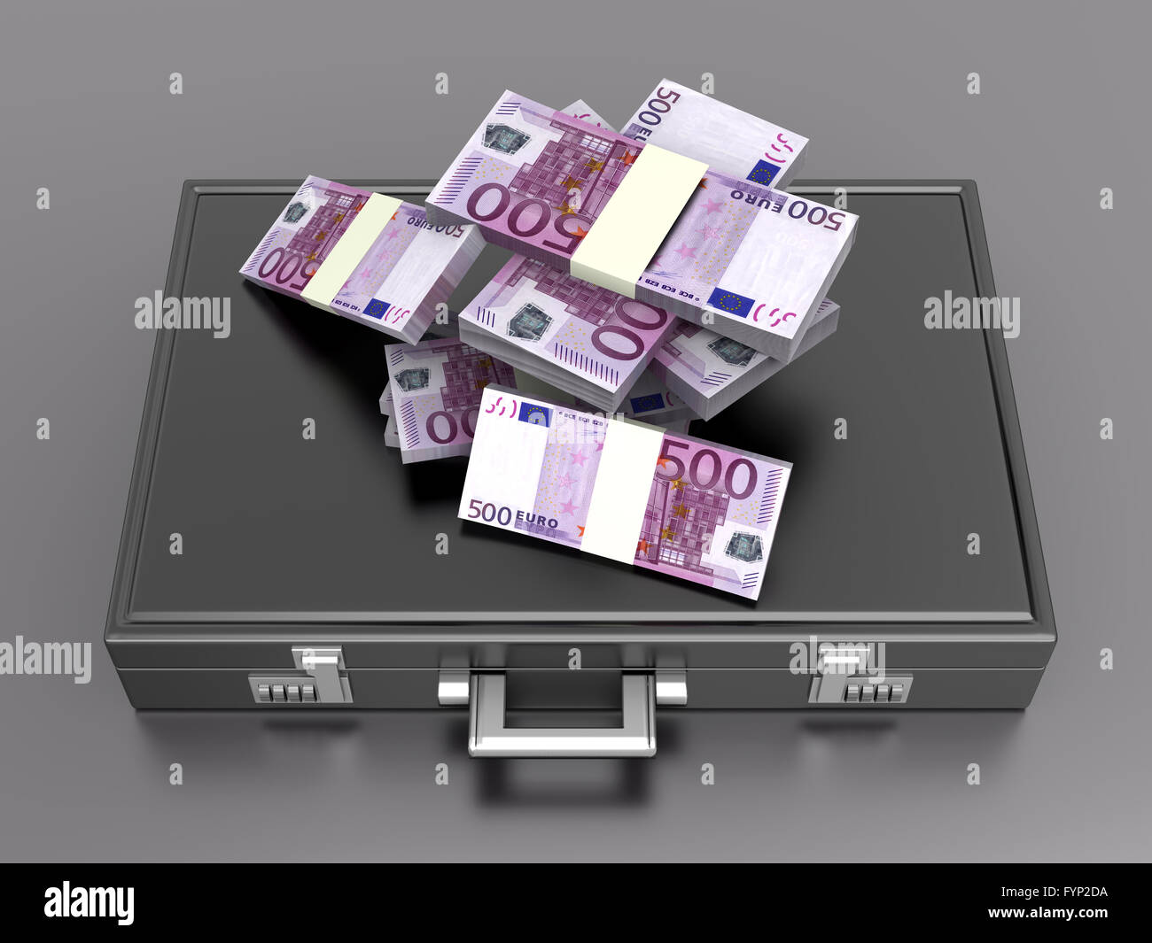 Briefcase with Cash Stock Photo - Alamy