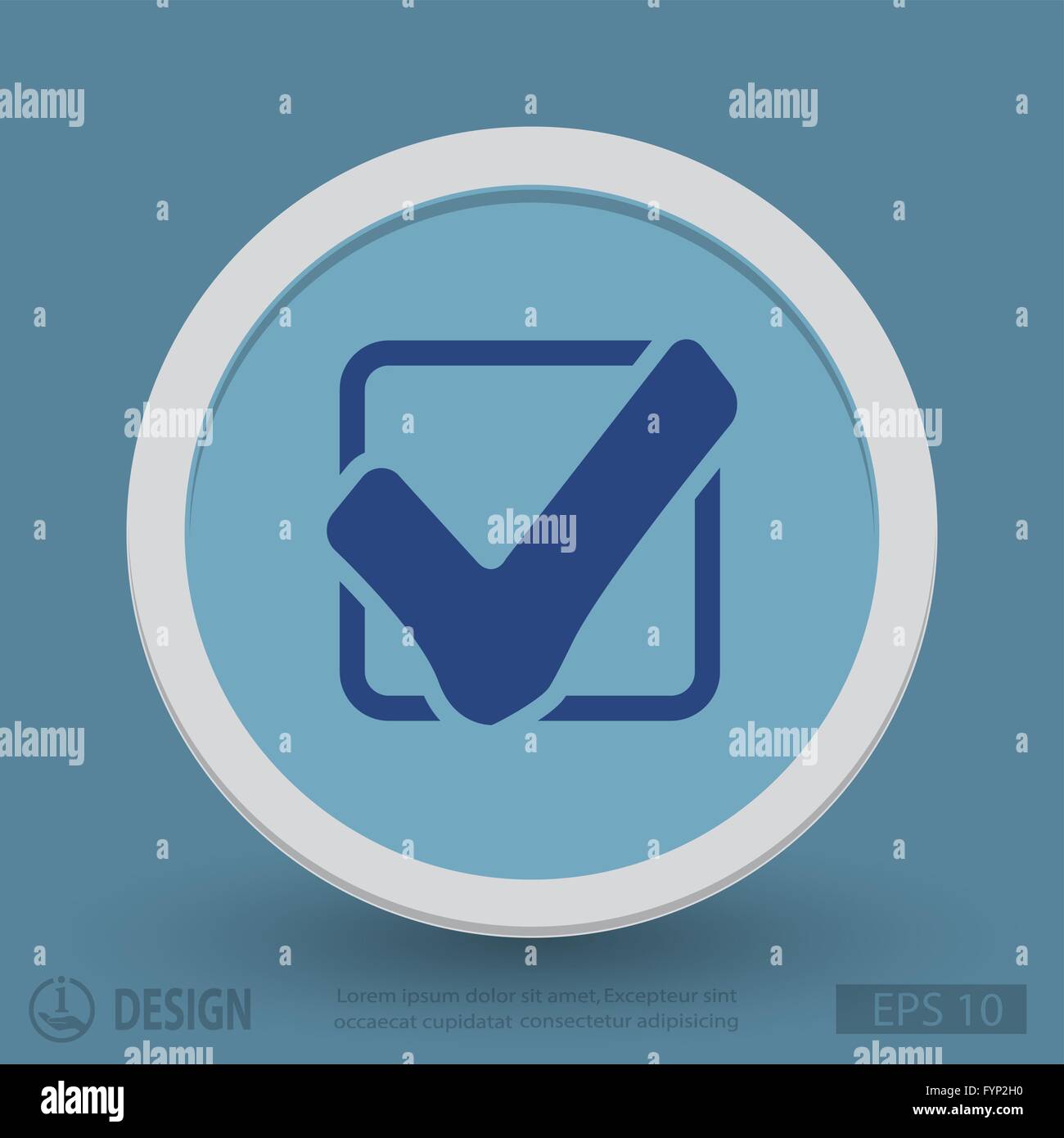 Pictograph of check mark. Vector concept illustration for design. Eps ...