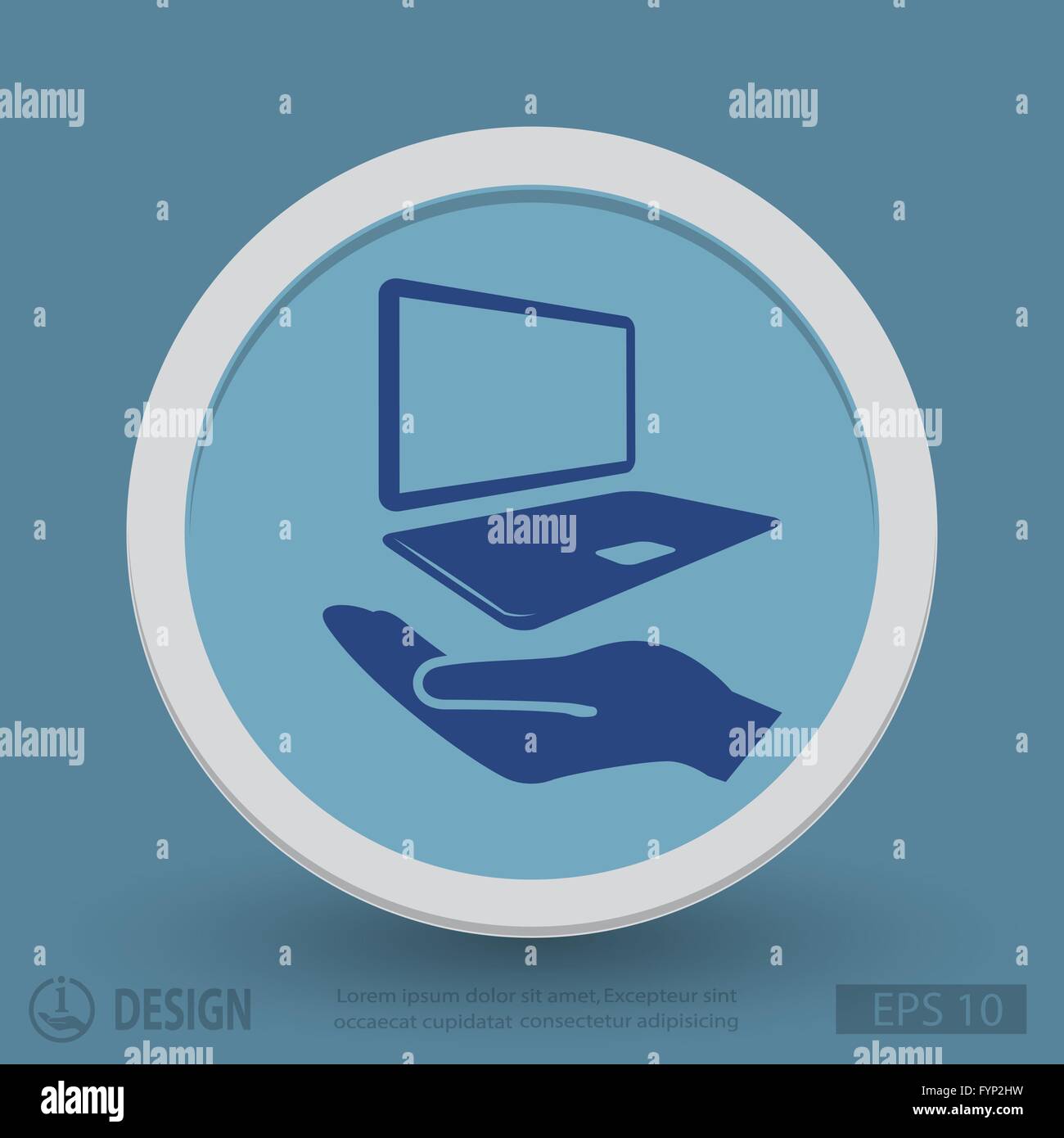 Pictograph of computer. Vector concept illustration for design. Eps 10 ...