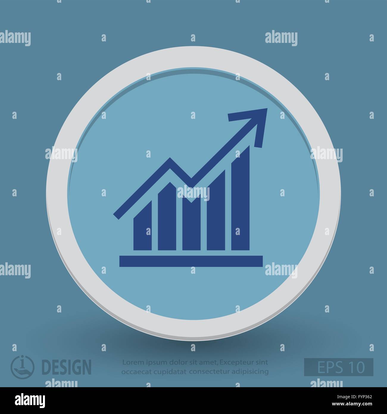 Pictograph of graph. Vector concept illustration for design. Eps 10 ...