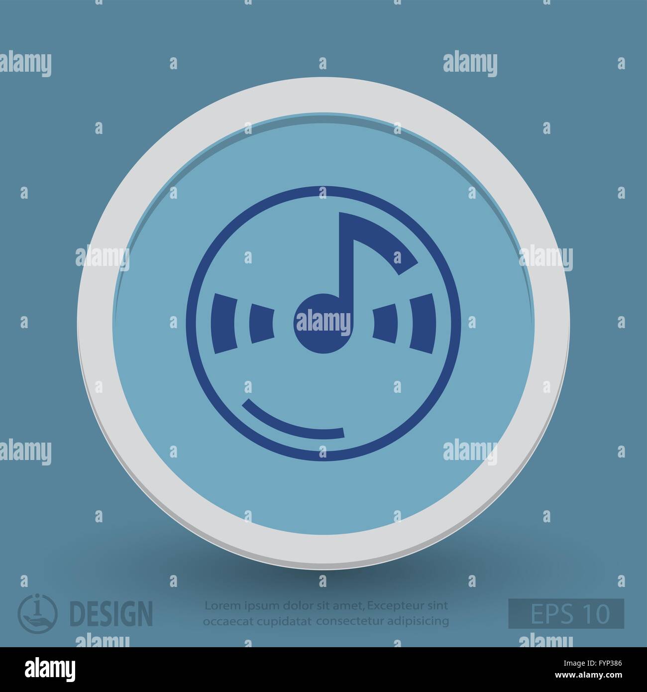 Pictograph of music note. Vector concept illustration for design. Eps ...