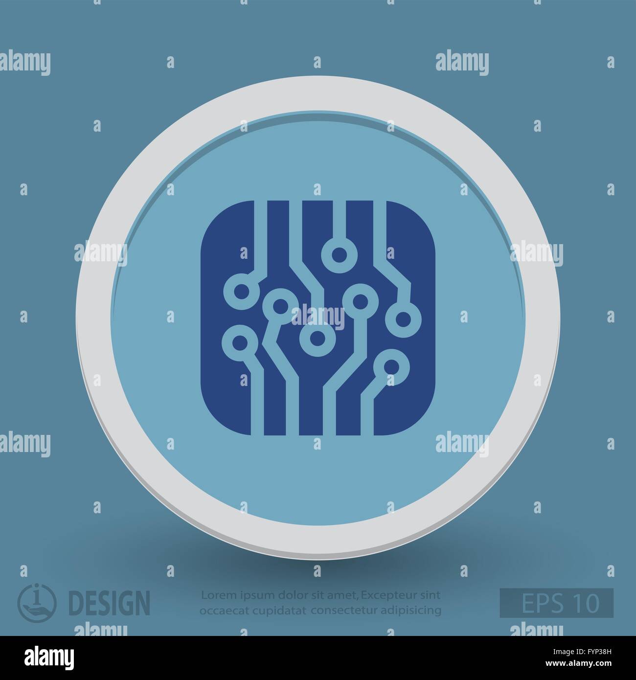 Pictograph of circuit board. Vector concept illustration for design ...