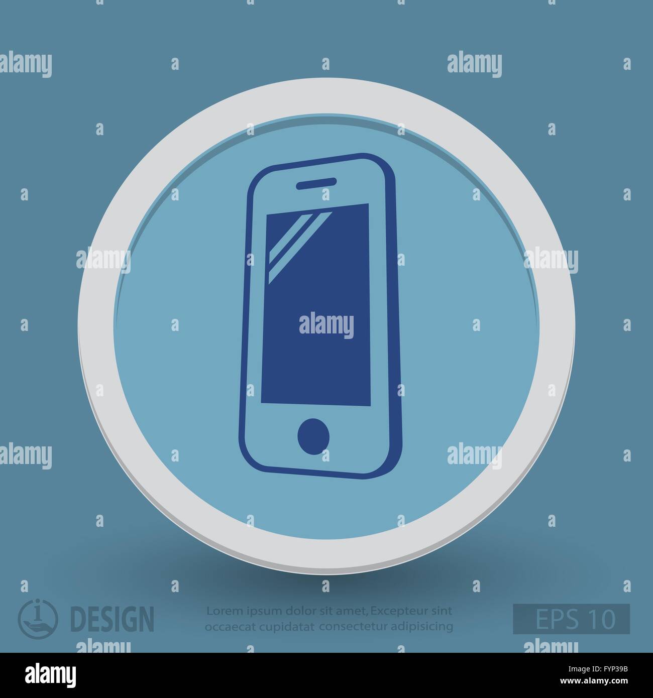 Pictograph of mobile. Vector concept illustration for design. Eps 10 ...