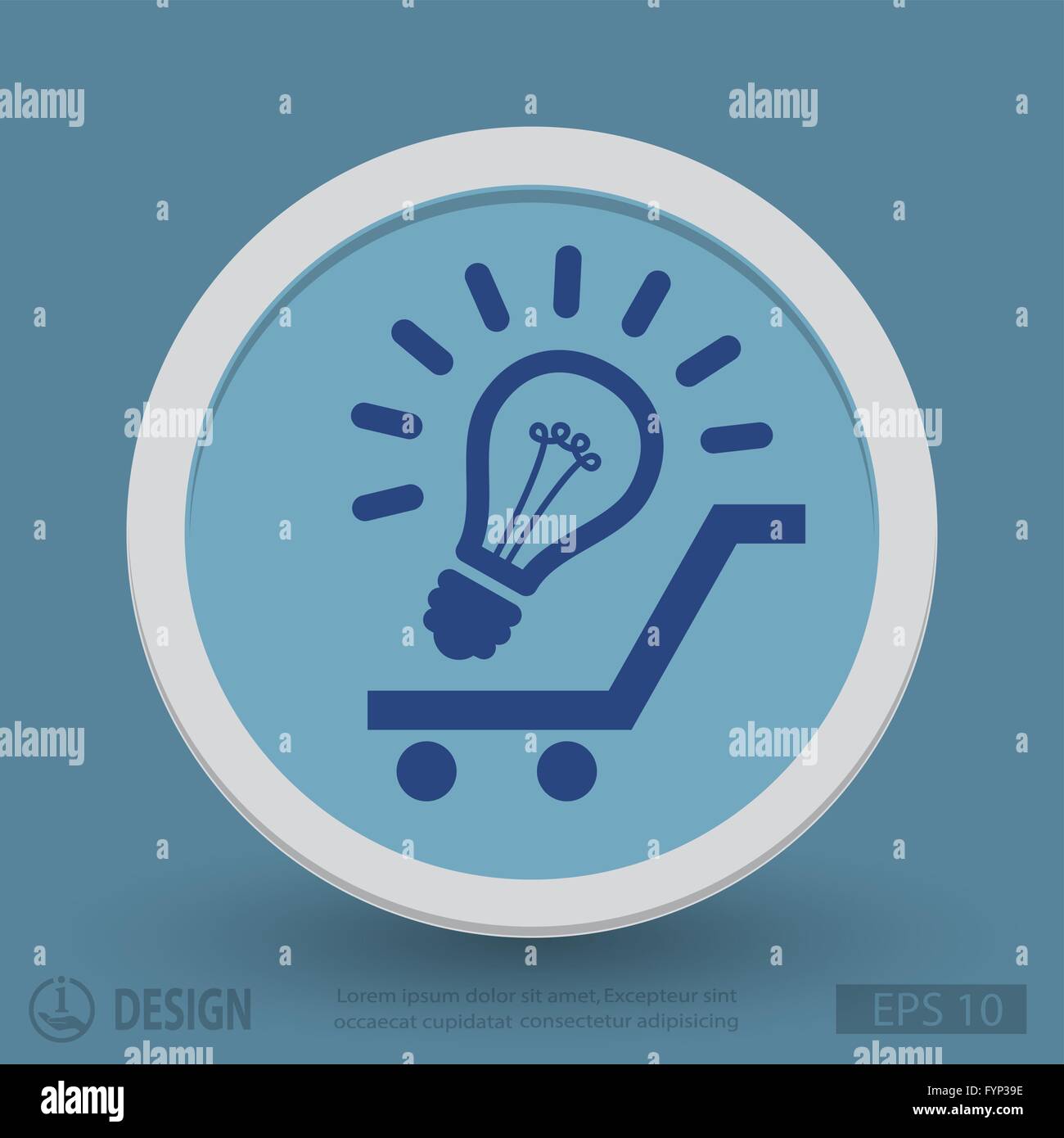 Pictograph of light bulb. Vector concept illustration for design. Eps ...