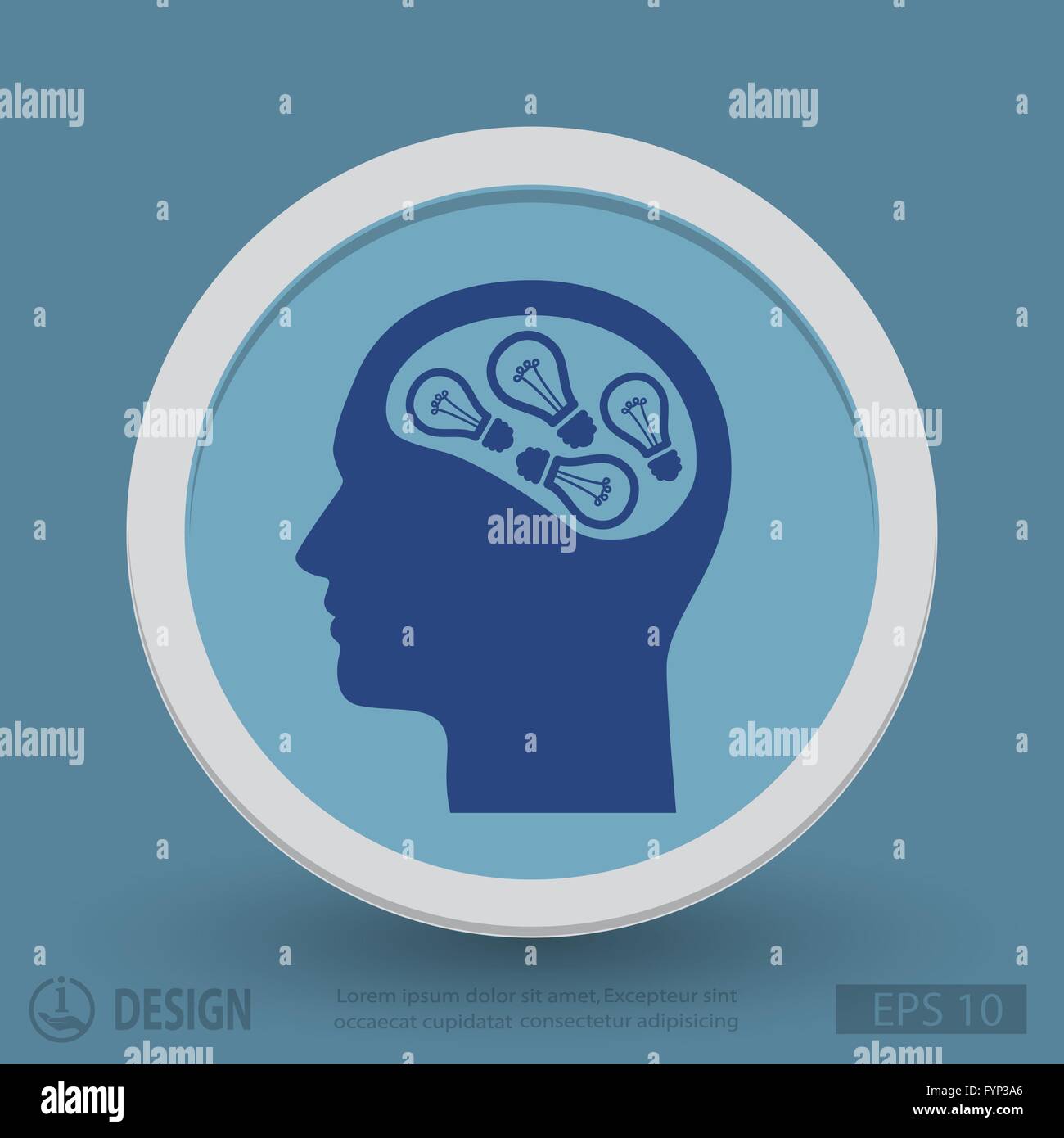 Pictograph of bulb concept. Vector concept illustration for design. Eps ...