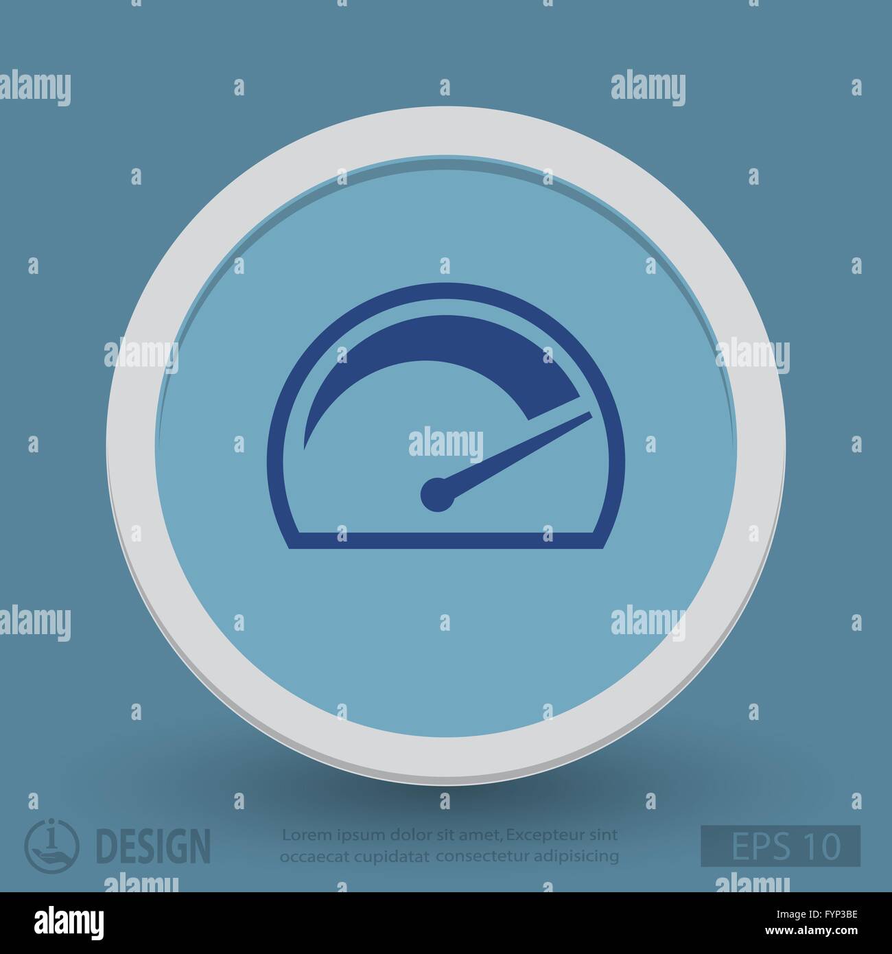 Pictograph of speedometer. Vector concept illustration for design. Eps ...