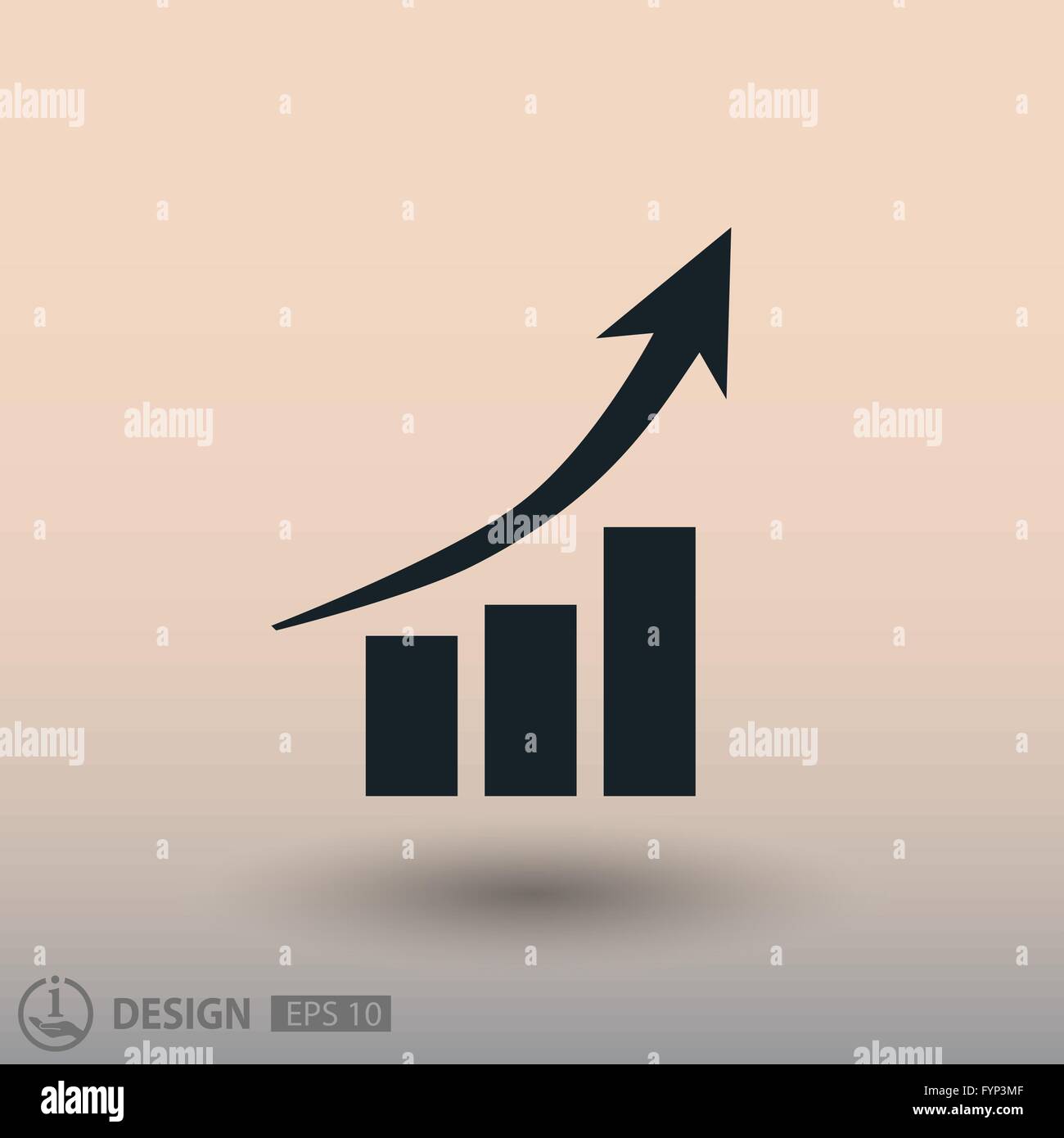 Pictograph of graph. Vector concept illustration for design. Eps 10 ...