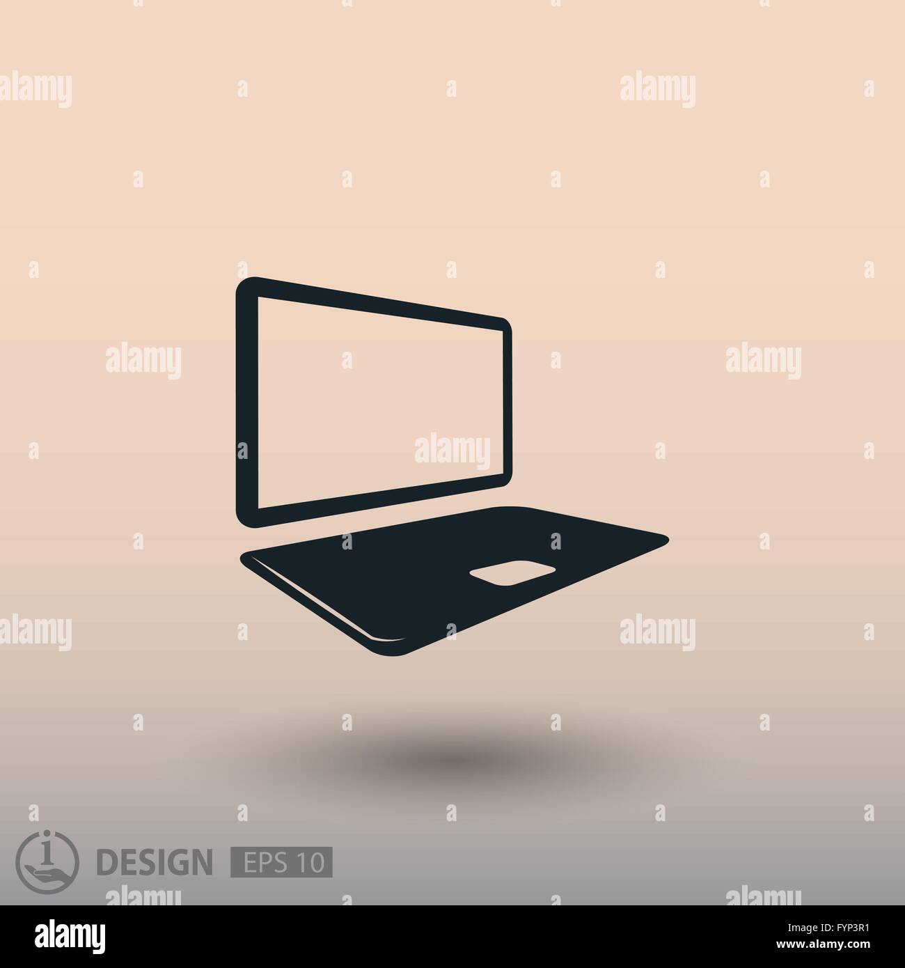 Pictograph of computer. Vector concept illustration for design. Eps 10 ...