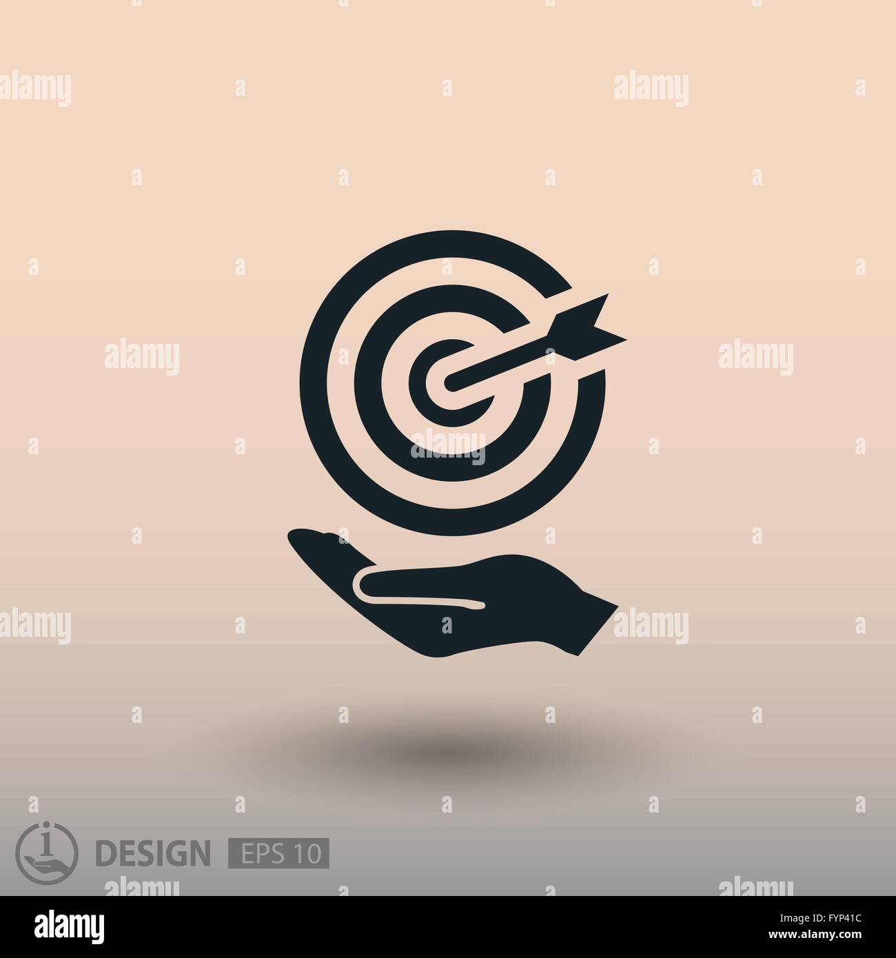 Pictograph of target. Vector concept illustration for design. Eps 10 ...