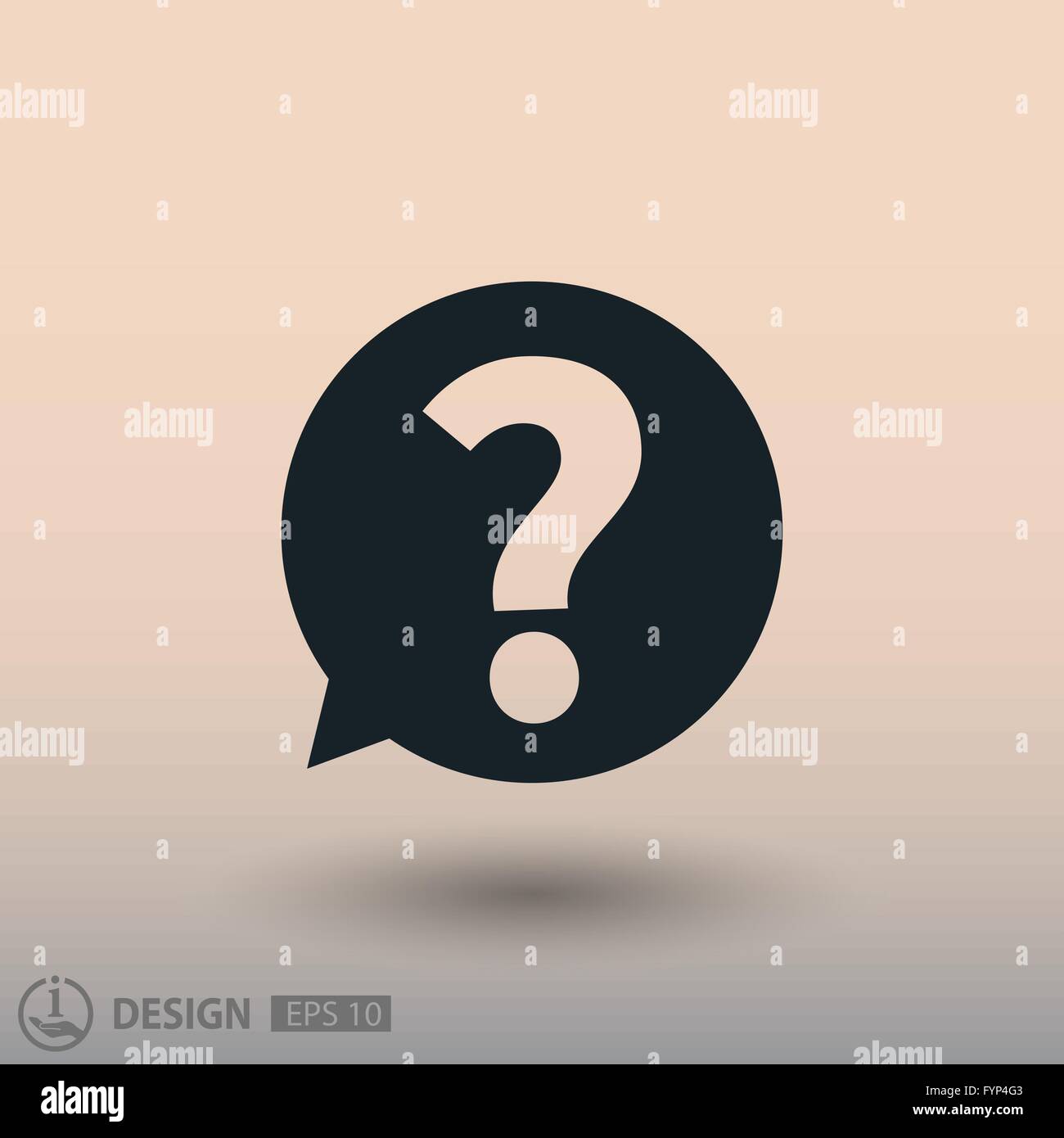 Pictograph of question mark. Vector concept illustration for design ...